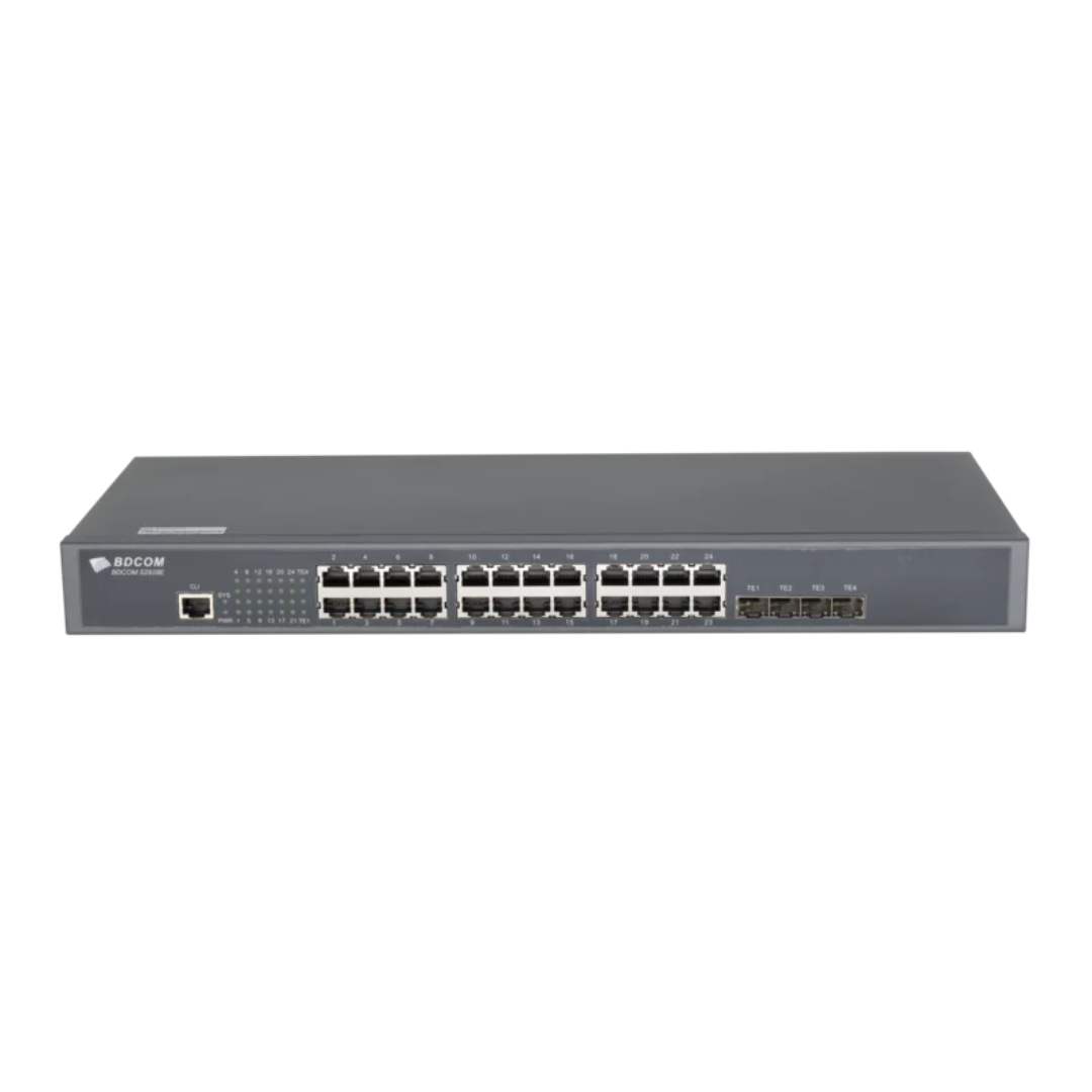 Управляемый коммутатор уровня 3 BDCOM S2900-24T4X, 24x 10/100/1000Base ...
